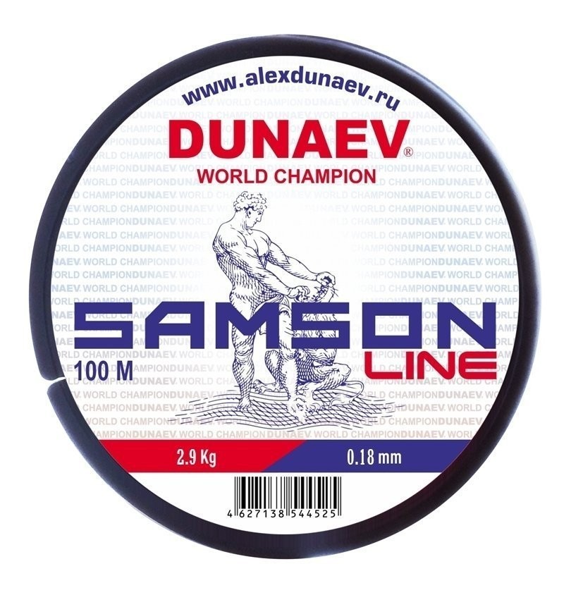 Леска монофил DUNAEV Samson 100м 0.18мм 2.90кг купить у дистрибьютора Дунаев