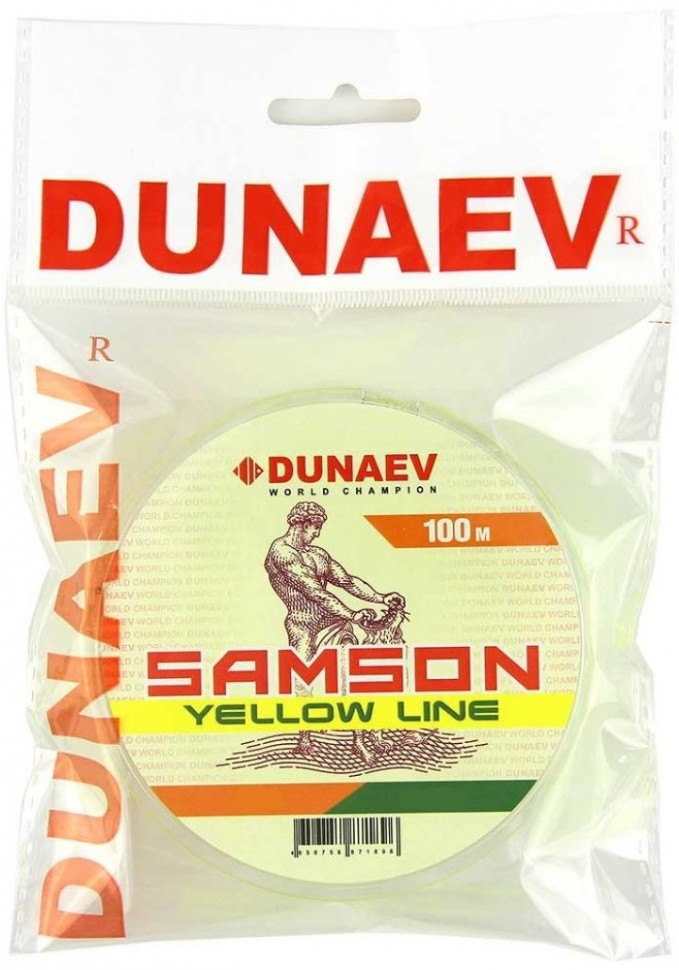 Леска DUNAEV Samson Yellow 100м 0.32мм 8.5кг желтая купить у дистрибьютора Дунаев